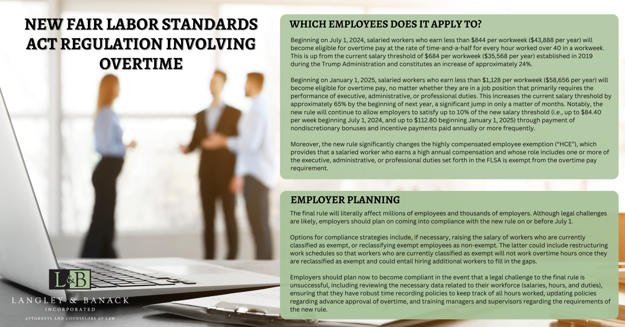 New Fair Labor Standards Act Regulation Involving Overtime - Langley ...